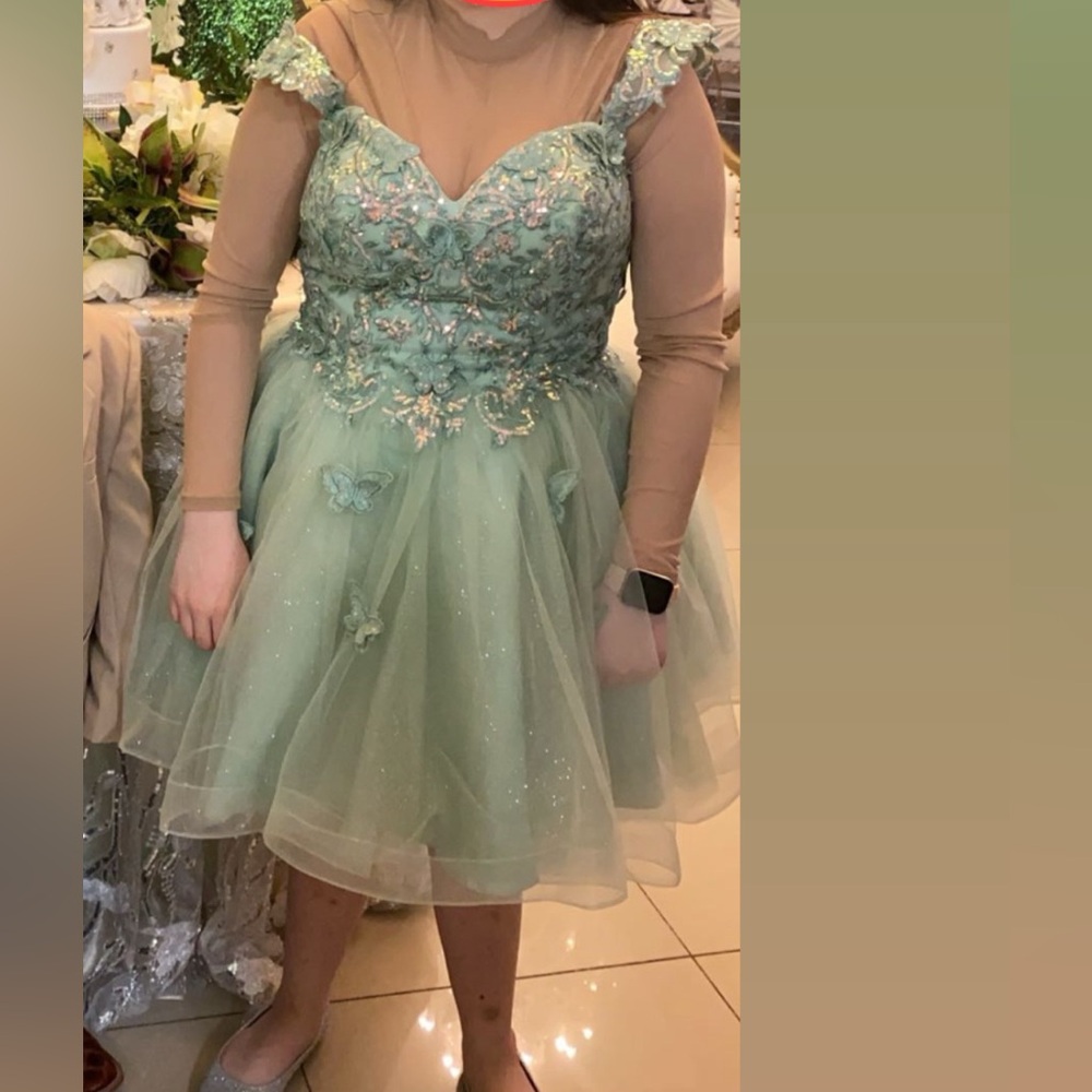 Beautiful Green Gala - Prom Short Dress - Gem